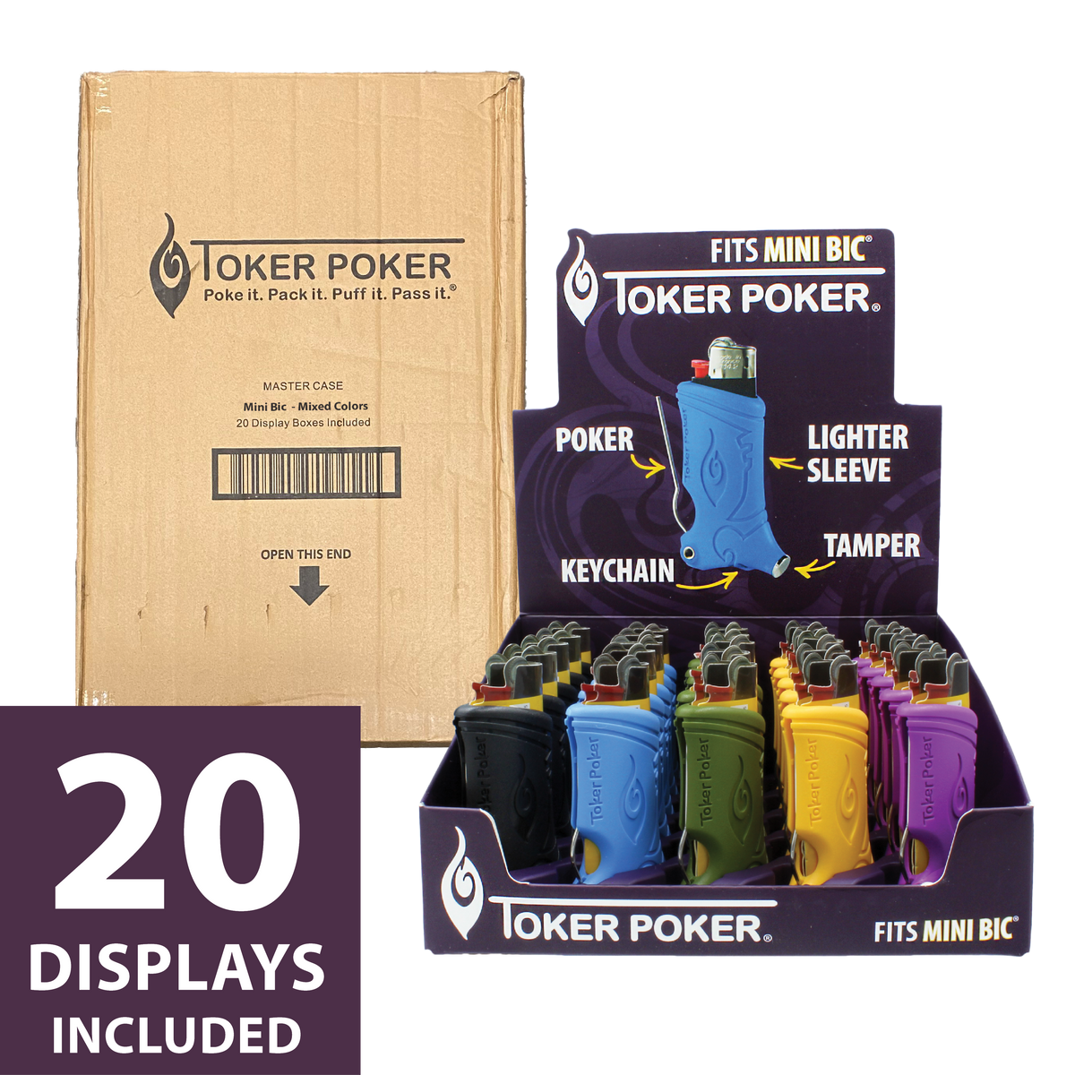 MINI BIC - Standard Mixed Colors | 25ct. Display – Toker Poker Wholesale